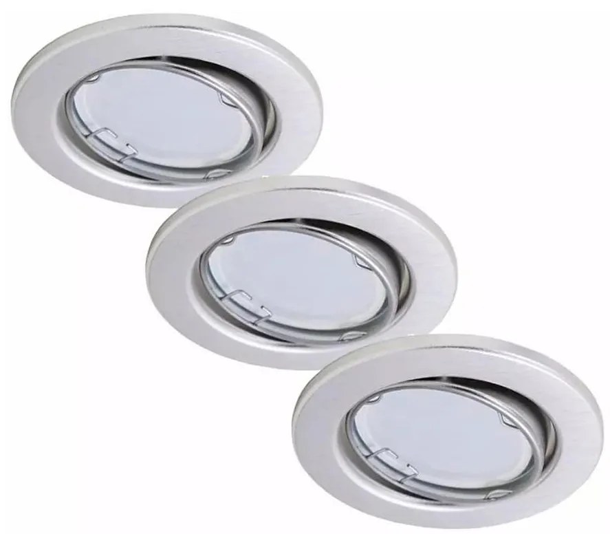 Briloner 7221-039 - SADA 3x LED Koupelnové svítidlo 1xGU10/3W/230V stříbrná