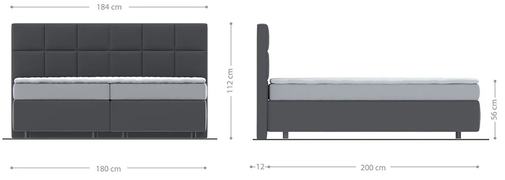DELIFE Čalouněná postel Dream-Fine 180x200 cm mikrovlákno béžová s matrací a topperem