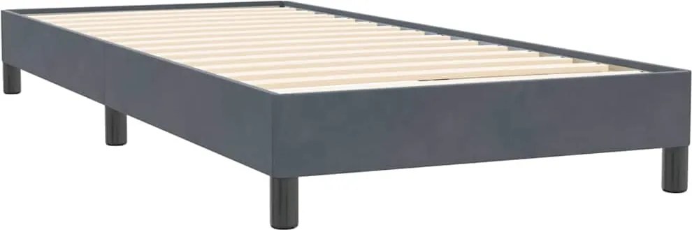 Postel Box Spring bez matrace tmavě šedá 100x220 cm samet 3315862