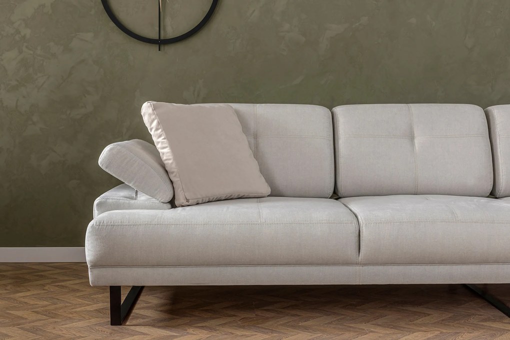Hanah Home Třímístná pohovka MUSTANG béžová pravá 560ARE1210