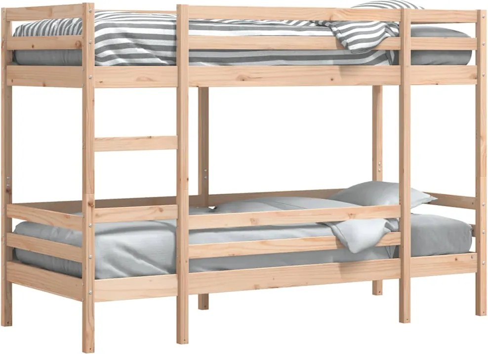 Patrová postel bez matrace 90 x 190 cm masivní borové dřevo 3284221