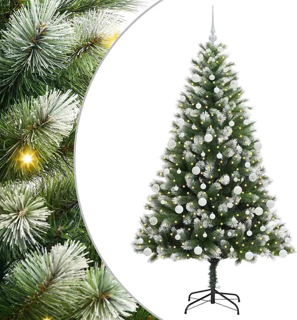 Umělý vánoční stromeček s umělým sněhem 300 LED Teplá bílá 3395445
