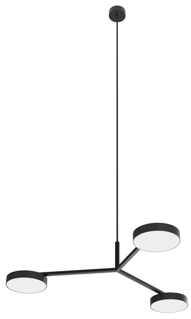 Robin 03111 závěsné LED svítidlo Rafaela trio, matně černé, 35,4W, 3000K, ø60cm