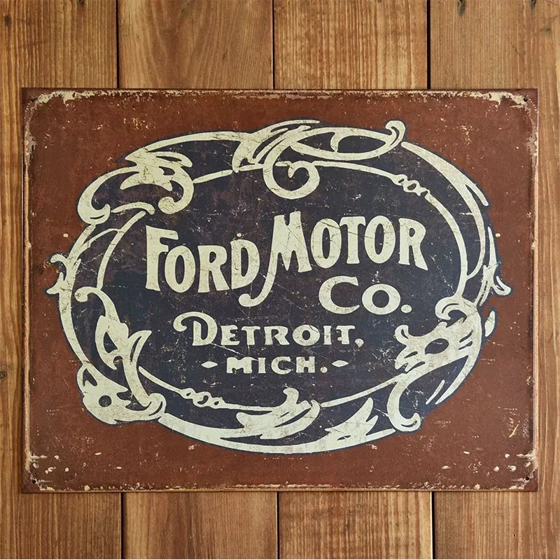 Plechová cedule Ford - Historic Logo 32 cm x 40 cm
