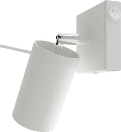 Nástěnné bodové svítidlo s vypínačem SOLLUX Ring GU10 1x40W bez zdroje SL.1024 bílá