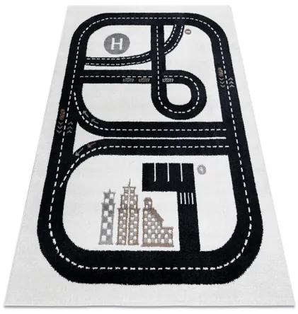 Dywany Luszczow Dětský kusový koberec FUN Track, ulice, město krém Rozměr koberce: 120 x 170 cm