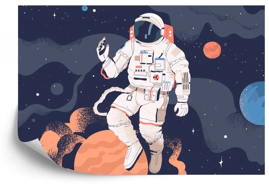 Fototapeta Astronaut Ve Vesmíru A Planetách Hladký vinyl 520x318