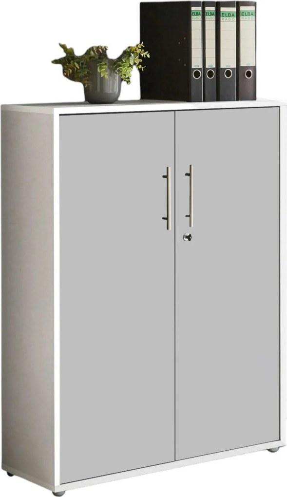 XXXLutz SKŘÍŇ NA ŠANONY, šedá, bílá, 84,4/113,6/33 cm MID.YOU - Online Only kancelářský nábytek - 001067006317