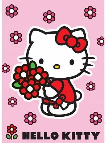 Dětský koberec Hello Kitty Red flowers 18