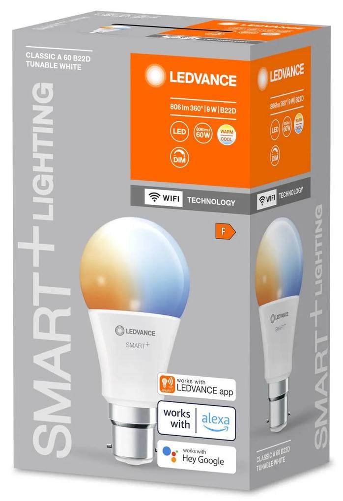 LEDVANCE SMART+ WiFi B22d 9W Classic 2 700-6 500K