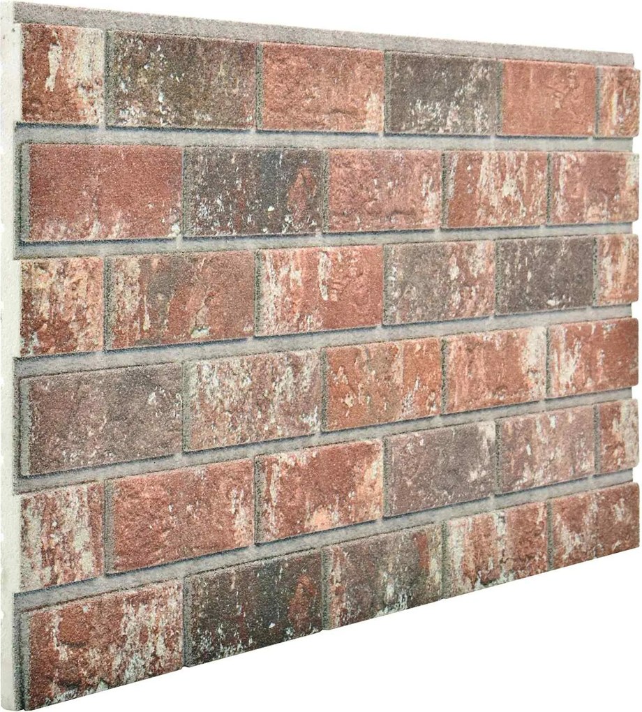 Nástěnné panely 10 ks 100 x 50 cm Tmavě hnědá a šedá EPS pěna 332922