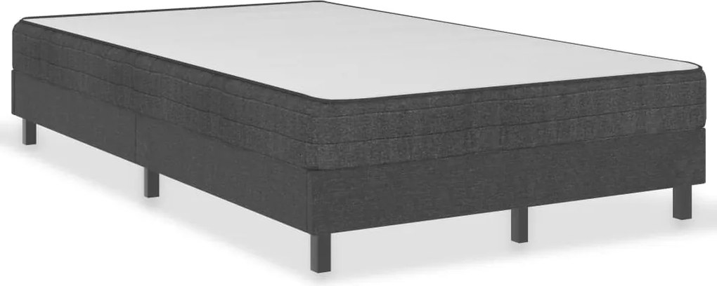 Postel boxspring šedá textil 120 x 200 cm 287455