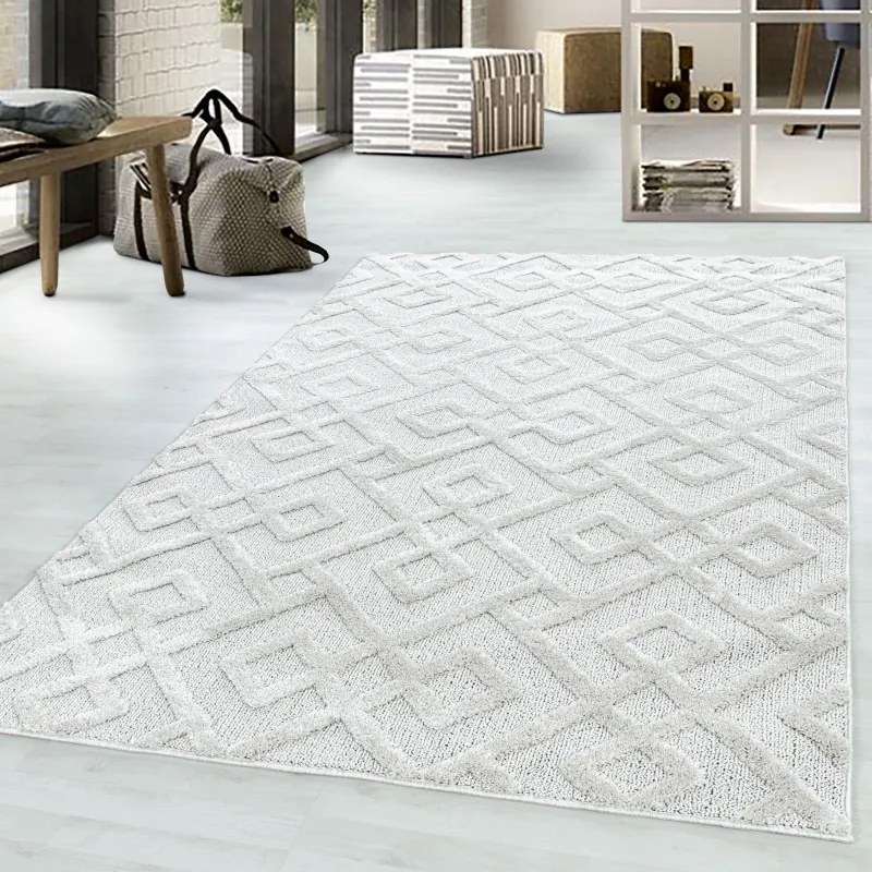 Ayyildiz, Kusový koberec Pisa 4708 Cream, 240x340, bílá, ložnice