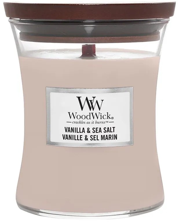 WoodWick – svíčka Vanilla & Sea Salt (Vanilka a mořská sůl) Velikost: malá 85 g