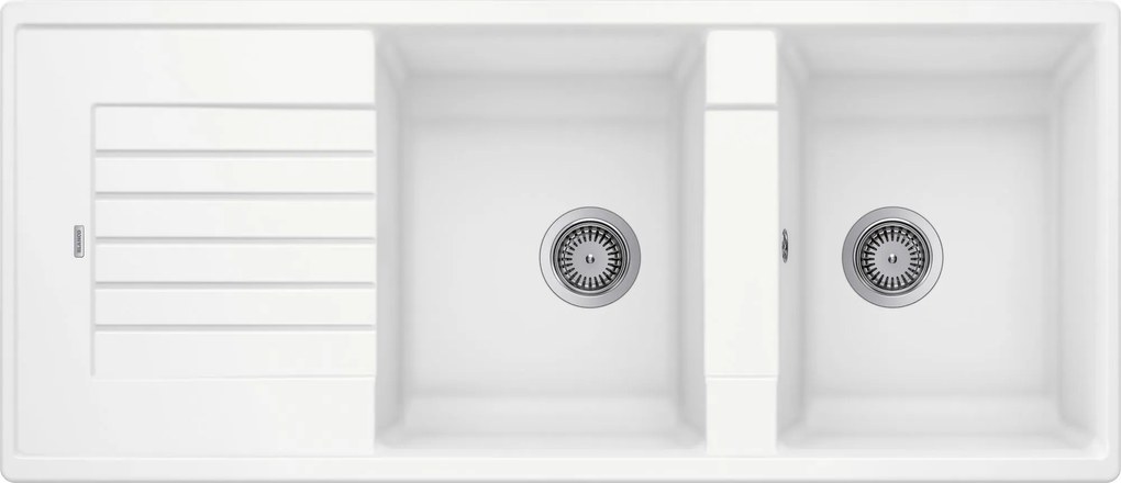Blanco Zia 8 S, silgranitový dřez 1160x500x190 mm, 2-komorový, bílá, BLA-515597