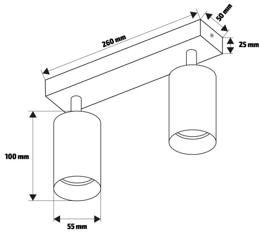 Brilagi - Bodové svítidlo SELE MODERN 2xGU10/30W/230V bílá