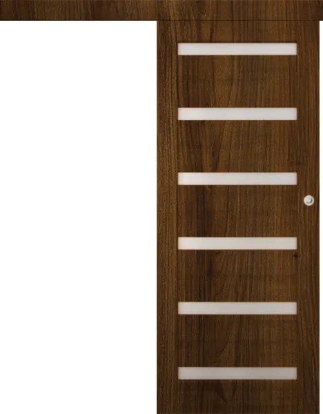 posuvné interiérové dveře na stěnu vasco doors EVORA model 5 Průchozí rozměr: 70 x 197 cm, Orientace dveří: Levé dveře, Dekor: Dub sonoma