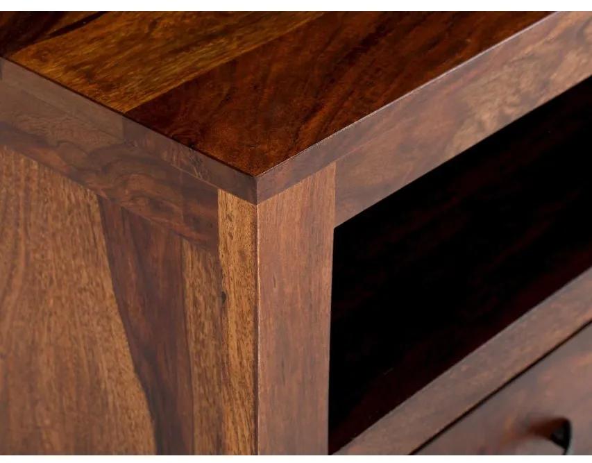 Masivní TV stolek z palisandru Rosewood hnědá 100 cm