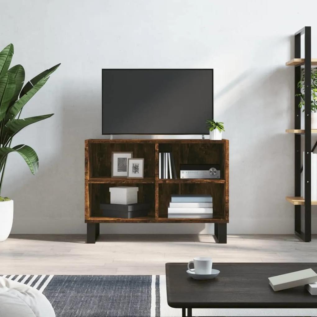vidaXL TV skříňka 69,5 x 30 x 50 cm kompozitní dřevo [826979] Barva: kouřový dub