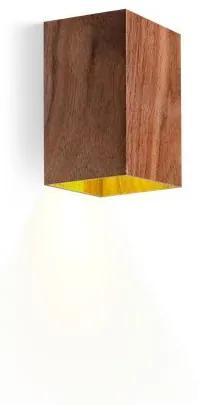 Wever Ducré 300120WN0 Box Mini 1.0, nástěnná kostka s jednosměrným svícením, 1x 35W GU10, ořechové dřevo, výška 11,5cm