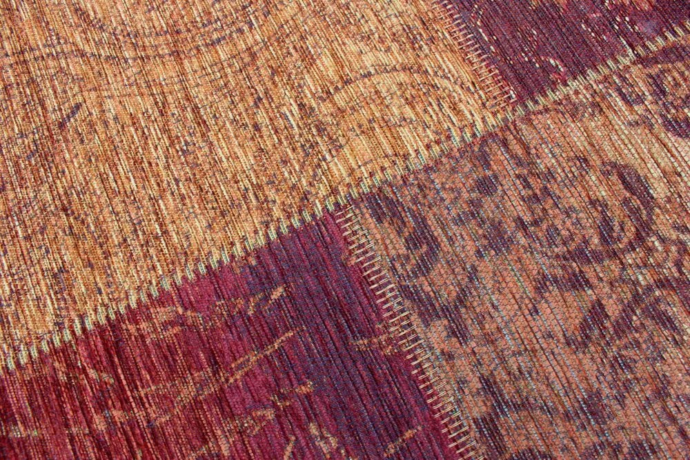 Flair Rugs koberce Kusový koberec Manhattan Patchwork Chenille Terracotta - 155x230 cm