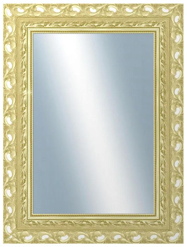DANTIK - Zarámované zrcadlo - rozměr s rámem cca 60x80 cm z lišty ROKOKO zlatá házená (2882)