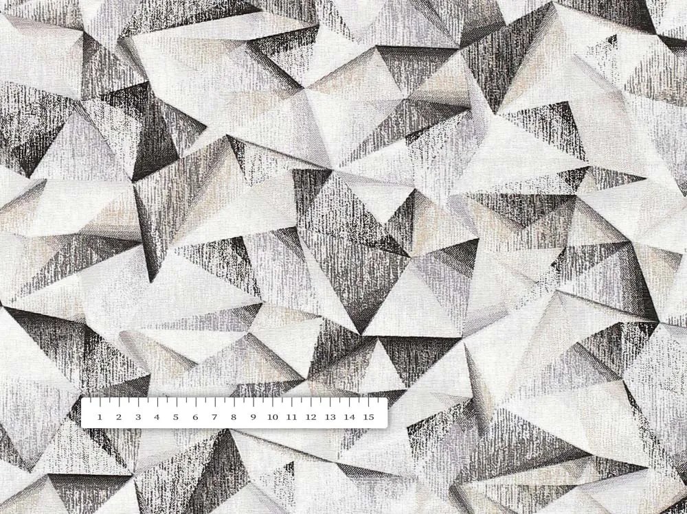 Biante Dekorační čtvercový ubrus Porto PRT-008 Šedo-béžové krystaly 110x110 cm