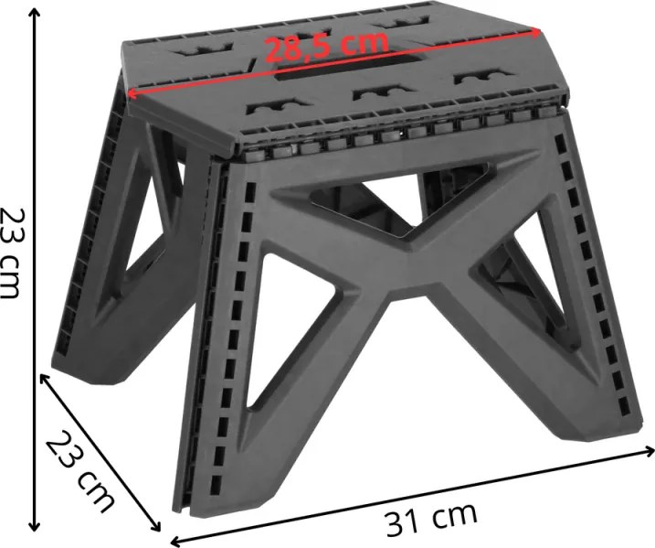 Skládací stolička SPRINGOS STAX šedá