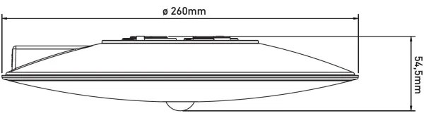 LED Venkovní stropní svítidlo se senzorem VISTA LED/15W/230V pr. 26 cm IP54 bílá