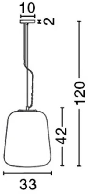 Nova Luce Závěsné svítidlo OLIVERIO, 33cm, E27 1x12W