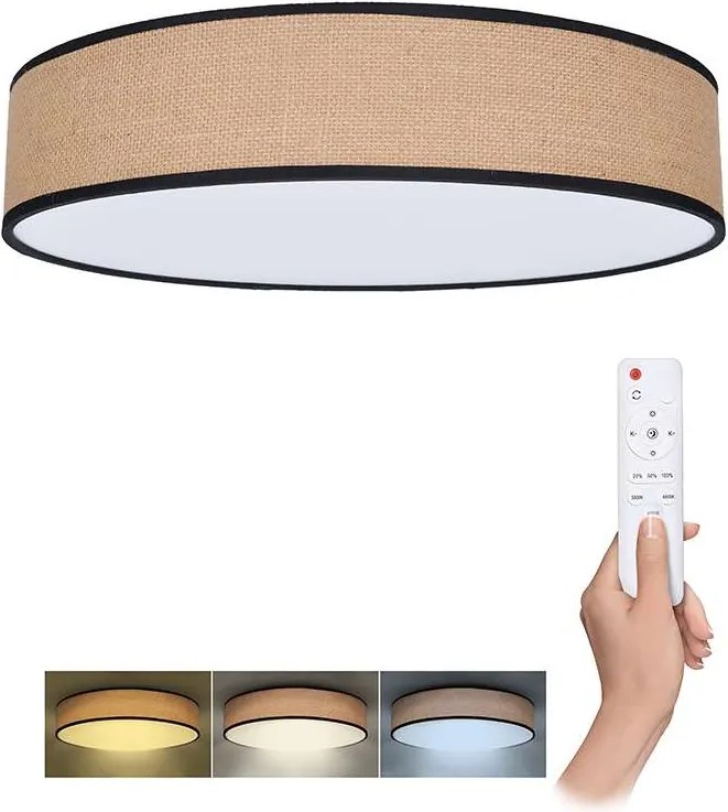 LED stropní světlo s dálkovým ovládáním Brownie nastavitelné - průměr 50 cm, hnědá