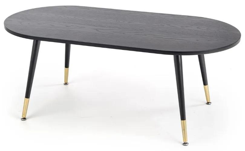 Konferenční stolek Embosa, černá / zlatá