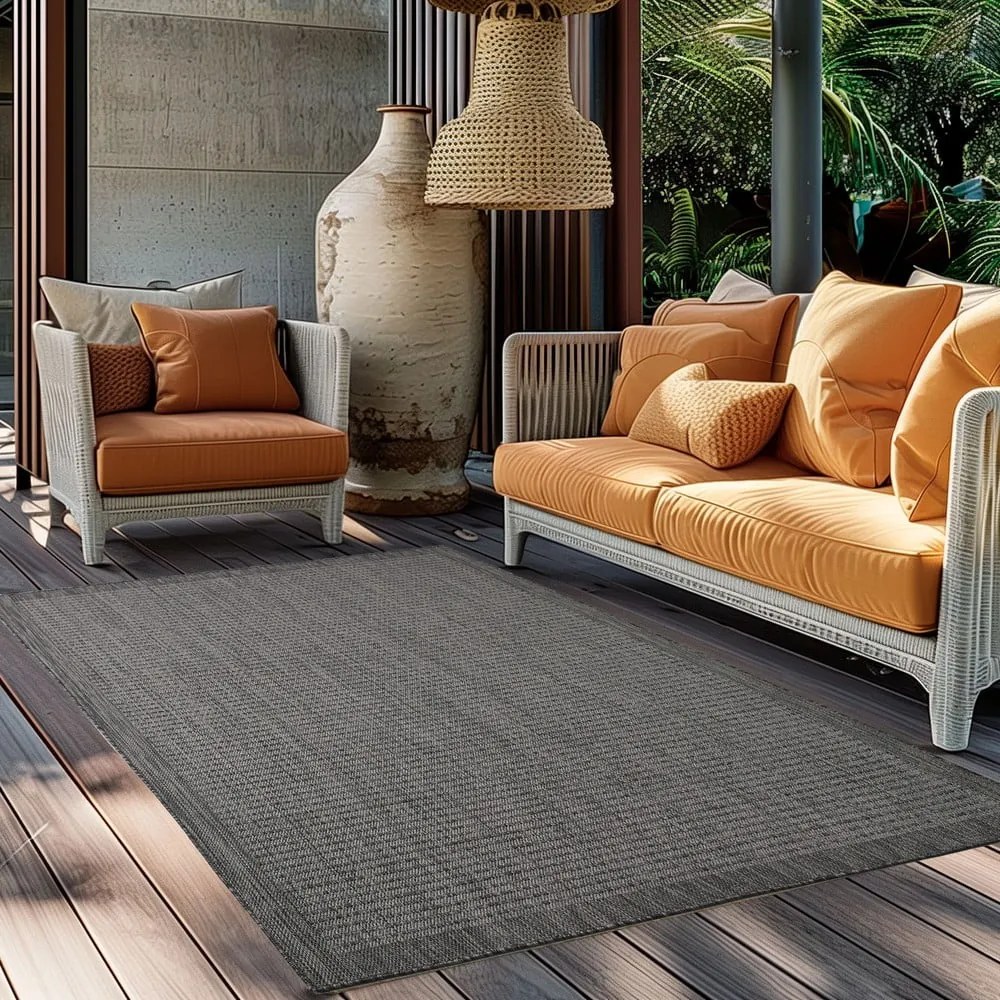 Tmavě šedý vnitřní a venkovní koberec 200x290 cm Giza 1410 – Ayyildiz Carpets