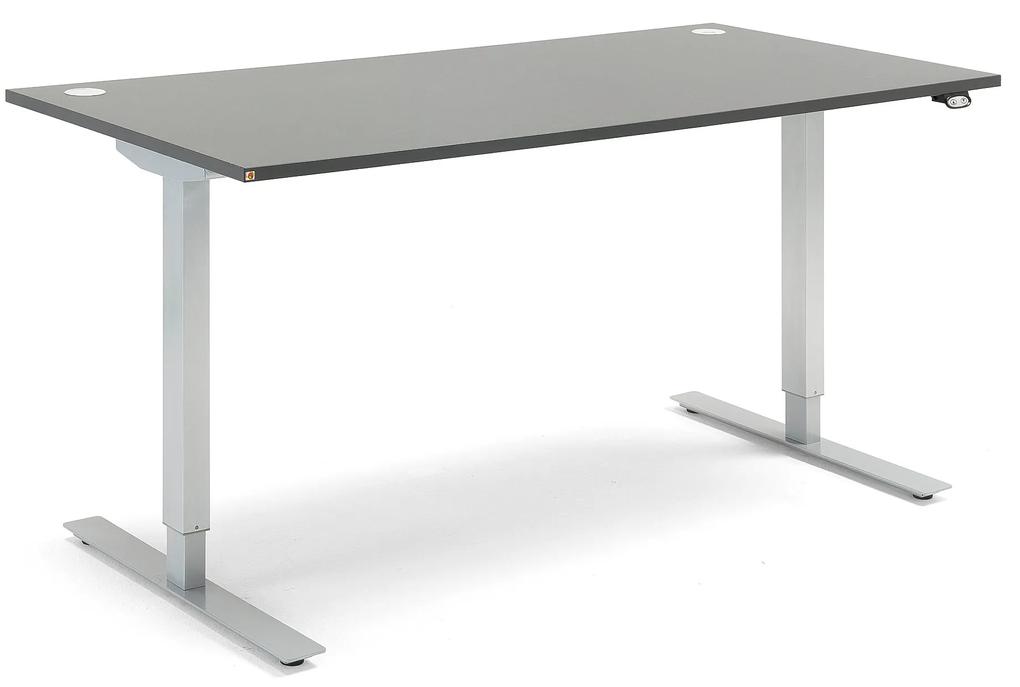 AJ Produkty Výškově nastavitelný stůl FLEXUS, 1600x800 mm, šedá