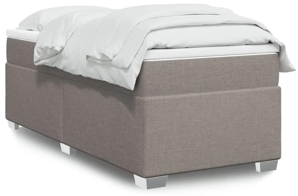 Box spring postel s matrací taupe 90x200 cm textil 3285106