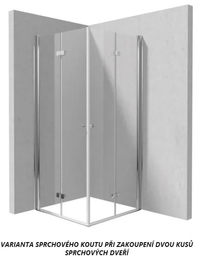 Aplomo Kerria Plus zalamovací sprchové dveře, chrom Rozměr sprch.dveří: 100cm