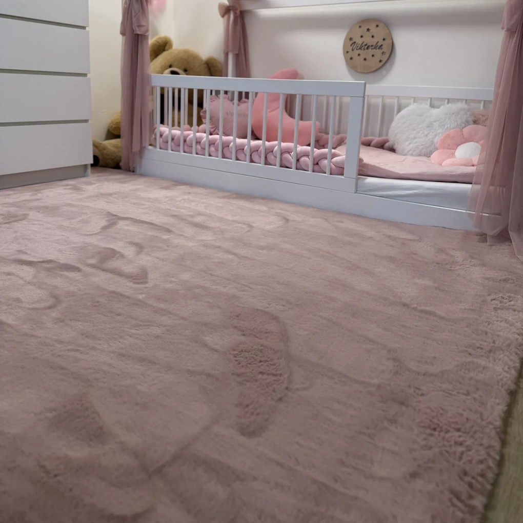 Ayyildiz, Kusový koberec Pouffy 5100 Rose, 240x340, růžová, obývací pokoj