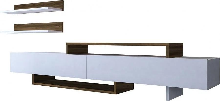 Casarredo - Komfort nábytek Televizní stolek LISMORE ořech/bílá