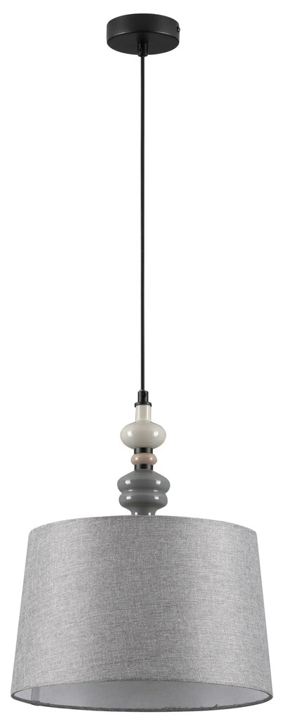 LED šedo-hnědý moderní lustr Damo