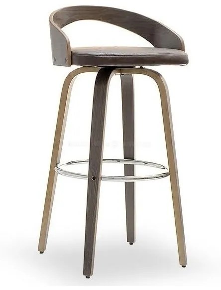 M Barová židle EMAJIKO šedý dub