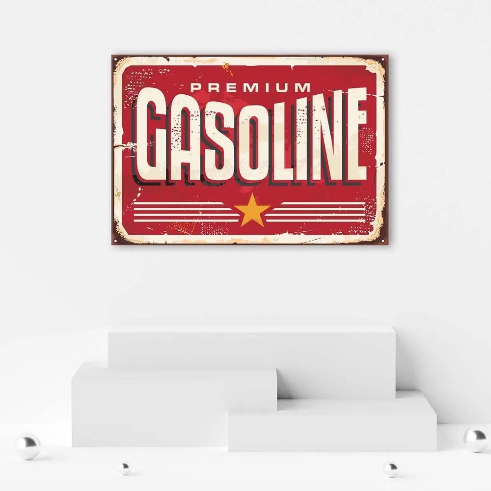 Gario Obraz na plátně Cedule retro benzín Rozměry: 60 x 40 cm