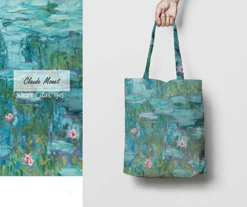 Lenbutik Taška Claude Monet Lekniny 1915/ Water lilies 1915