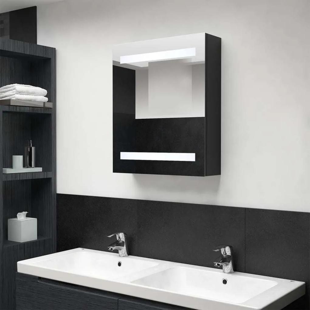 vidaXL LED koupelnová skříňka se zrcadlem 50 x 14 x 60 cm [326485] Barva: antracitová