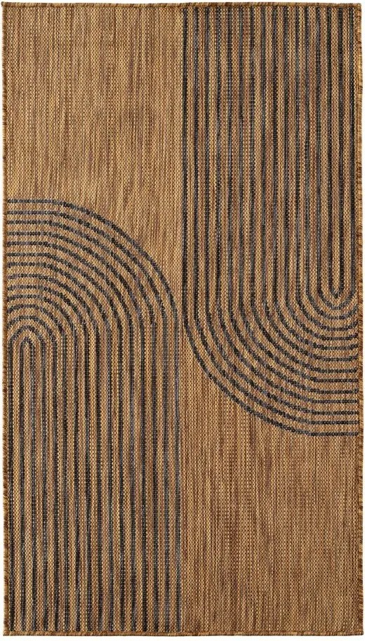 Černý/hnědý vnitřní a venkovní koberec 80x150 cm Mira 1453 – Ayyildiz Carpets