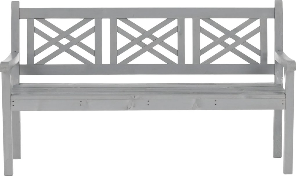 Dřevěná zahradní lavička, šedá, 150 cm, FABLA