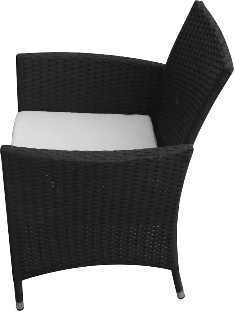 vidaXL Zahradní židle 2 ks polyratan [43132] Barva: Černá
