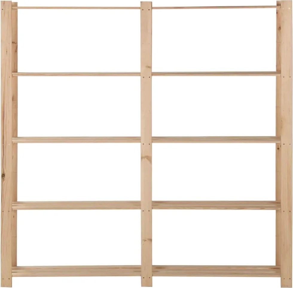 Úložný regál s 5 policemi 170 x 28,5 x 170 cm masivní borovice 327319