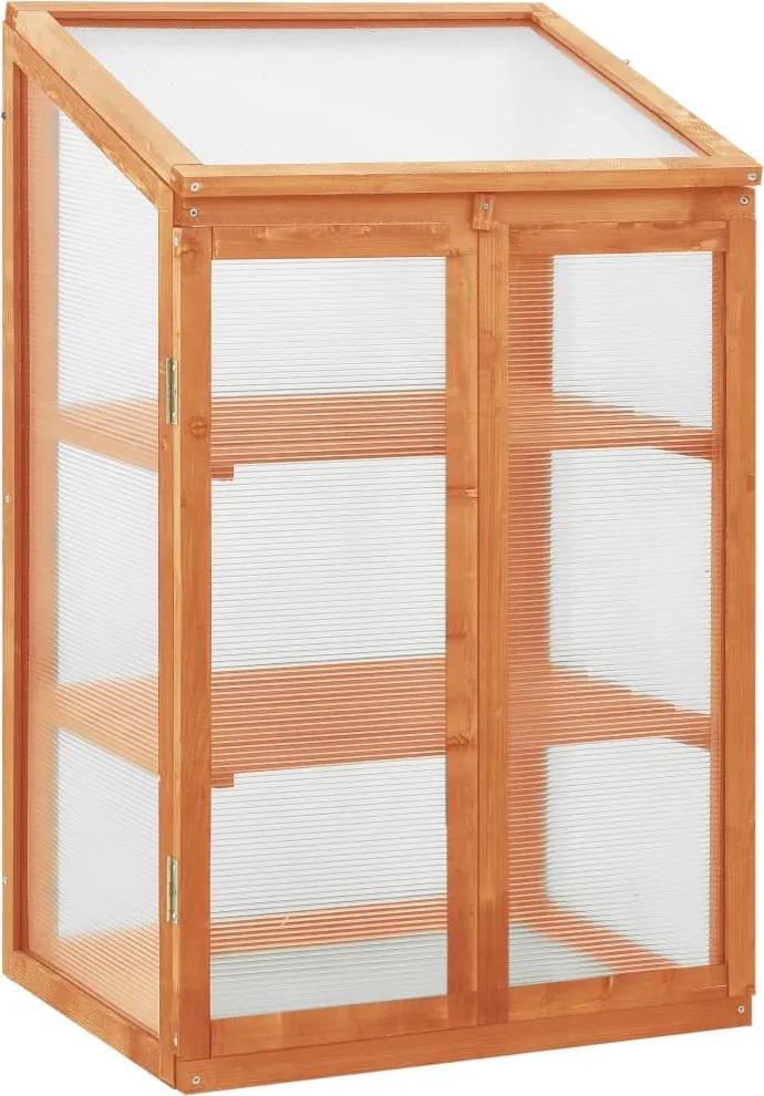 vidaXL Skleník 60 x 45 x 100 cm jedlové dřevo [314849] Barva: orange