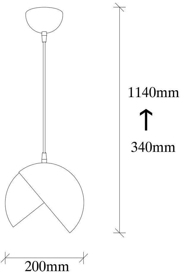 Závěsné svítidlo v černo-zlaté barvě s kovovým stínidlem ø 20 cm Berceste – Opviq lights
