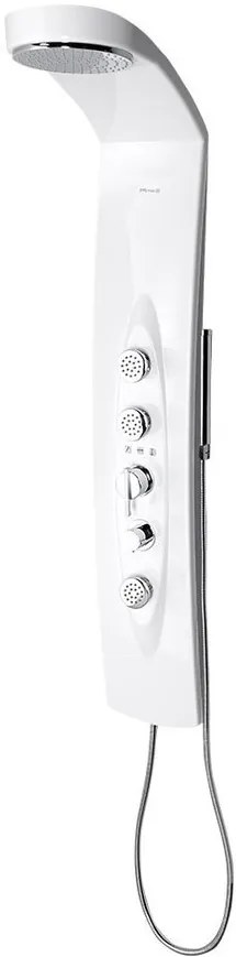 Polysan MOLA termostatický sprchový panel rohový 210x1300mm, bílá - 80372
